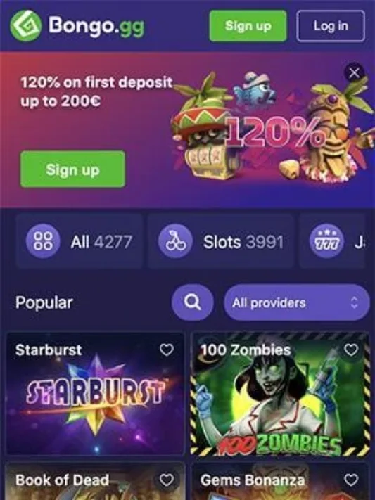 Bongo Casino Review | 5k+ Slots & Tables - Bonus up to €/C$200 + 80 FS