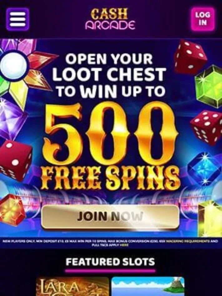 Cash Arcade - Win up to 500 Bonus Spins | NewCasinos.com