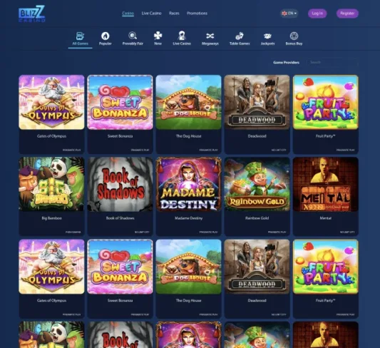 Blizz Casino Review - 1500+ Slots & Tables | Get a 100% Bonus + Spins!