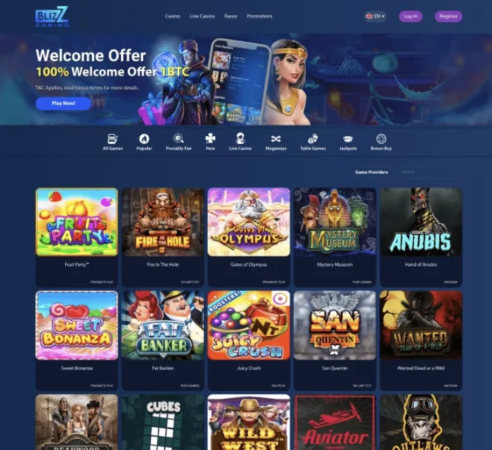 Blizz Casino Review - 1500+ Slots & Tables | Get a 100% Bonus + Spins!