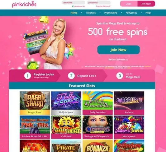 Pink Riches | GRAB up to 500 Bonus Spins | NewCasinos.com