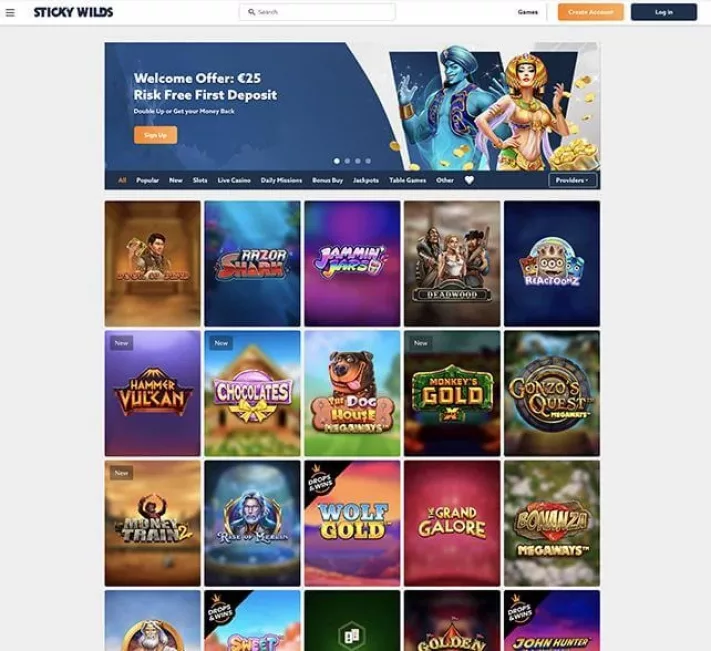Sticky Wilds Review | 3k+ Casino Games - €500 + 200FS Welcome Bonus